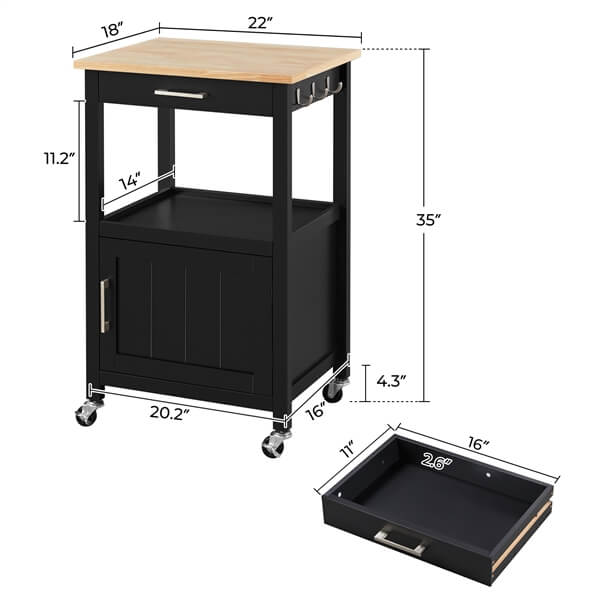 Yaheetech Kitchen Island Cart with Storage — yaheetech.shop