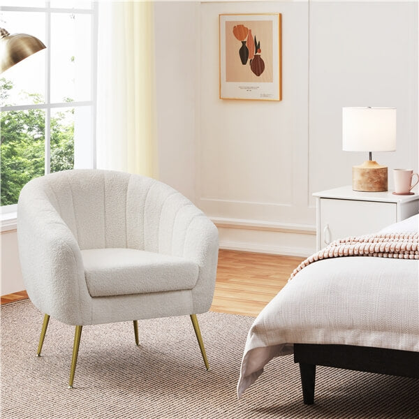 Yaheetech Modern Cozy Vanity Chair with Gold Metal Legs — yaheetech.shop
