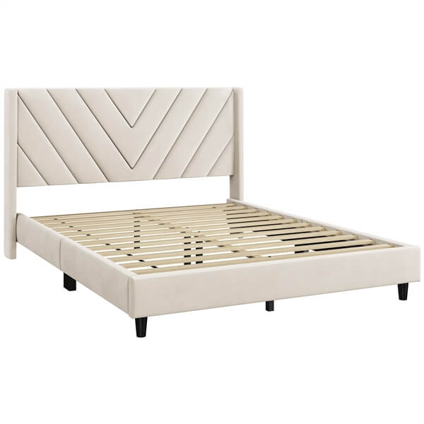 Yaheetech Bed Frame Upholstered Platform Bed — yaheetech.shop
